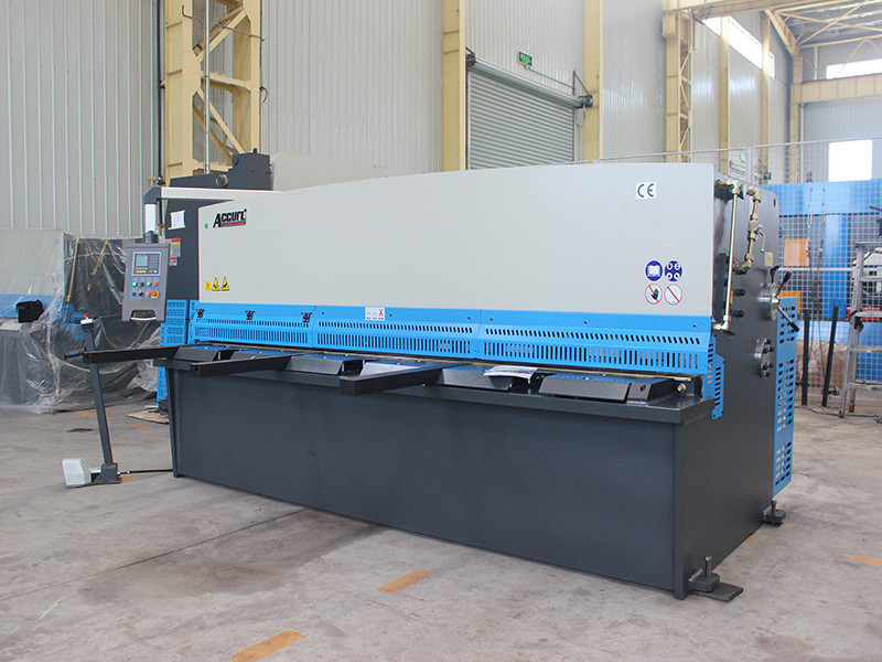lembaran hidraulik logam guillotine pemotong mesin cnc shearing untuk ...
